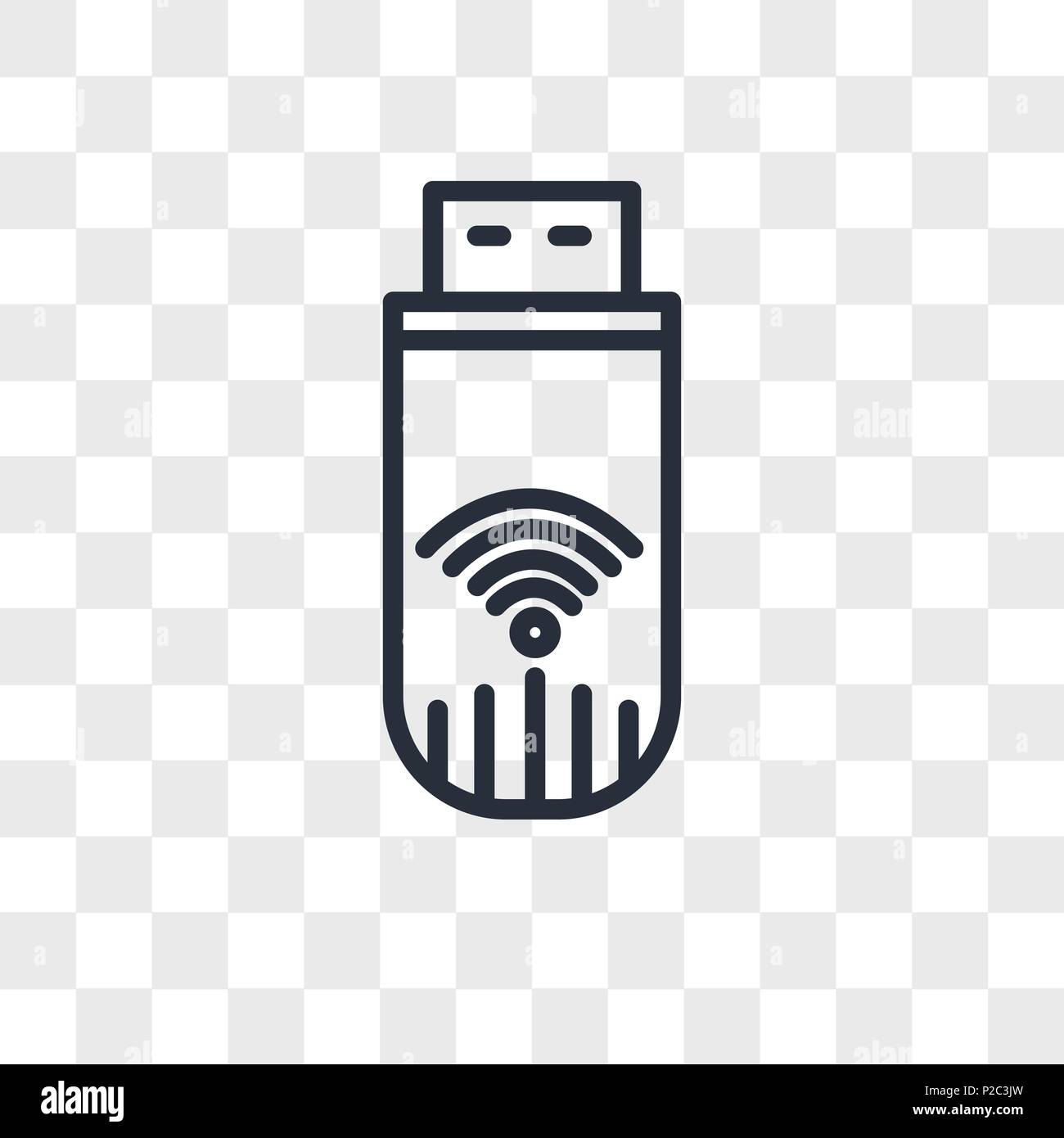 dongle vector icon isolated on transparent background, dongle logo ...