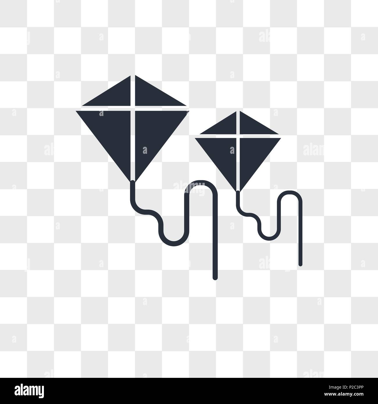 Kite vector icon isolated on transparent background, Kite logo concept ...