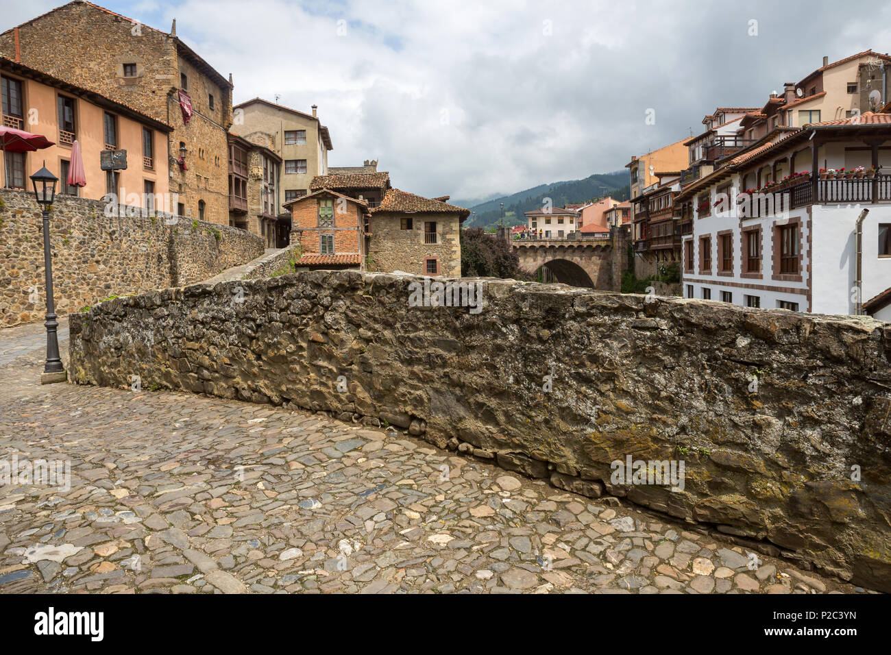 Town of Potes, in peaks of Europe, Cantabria, Spain Stock Photo - Alamy