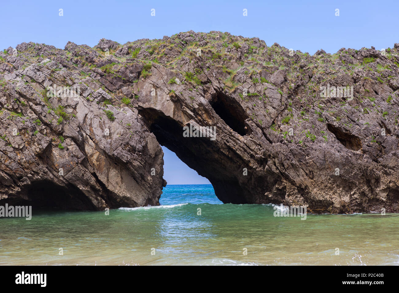 the beach of San Antolin, Llanes, Asturias, Spain Stock Photo - Alamy