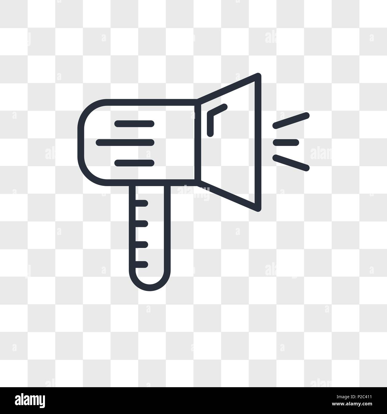 Megaphone vector icon isolated on transparent background, Megaphone ...