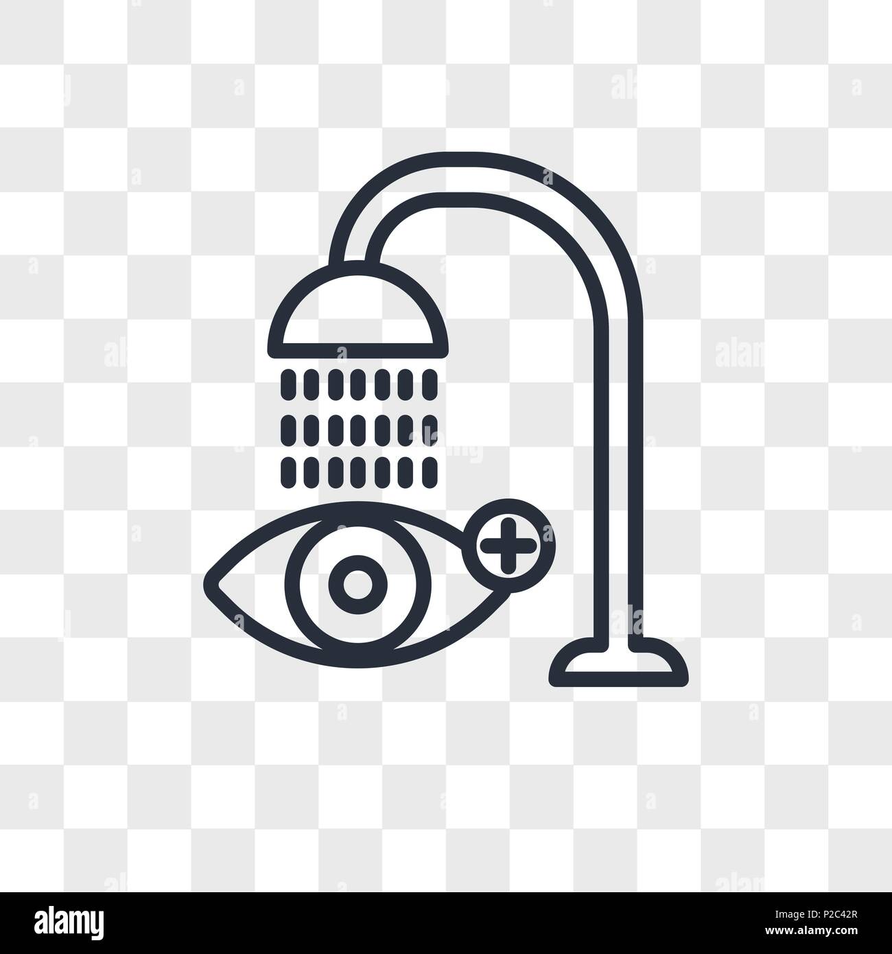 eye wash vector icon isolated on transparent background, eye wash logo ...