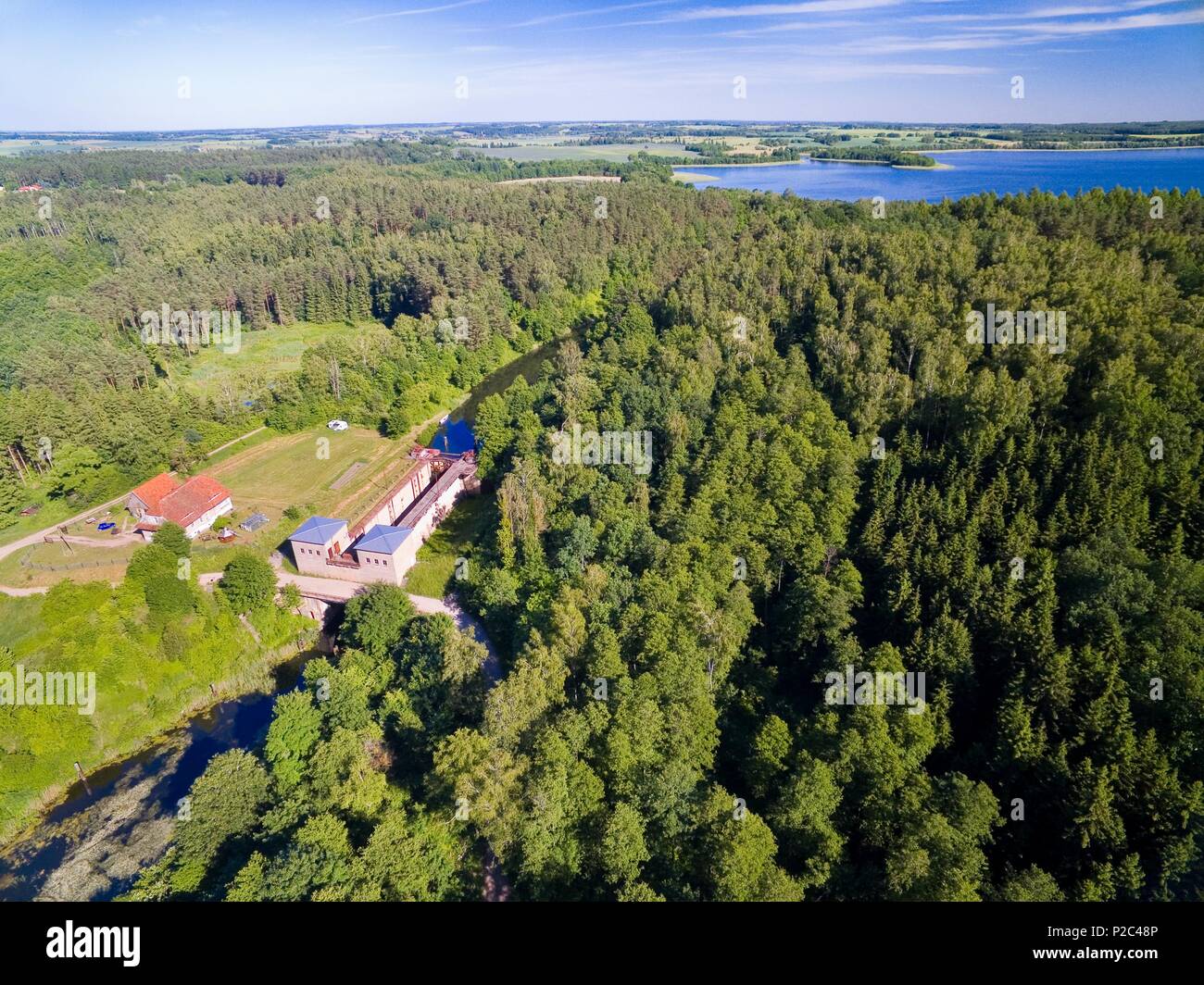 Giant concrete lock Piaski (Sandhof) in Guja - part of Masurian Canal ...
