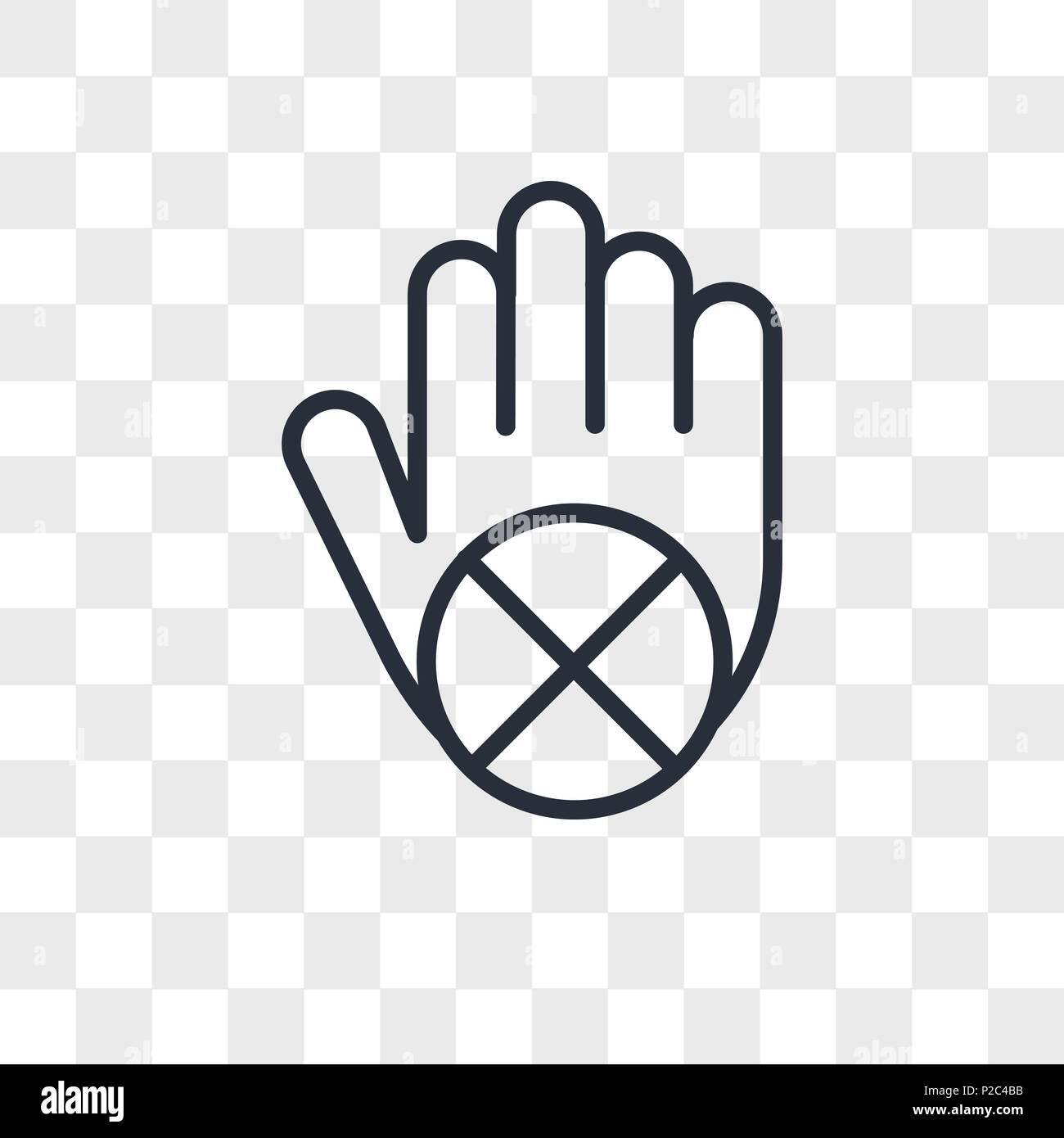 do not touch vector icon isolated on transparent background, do not ...