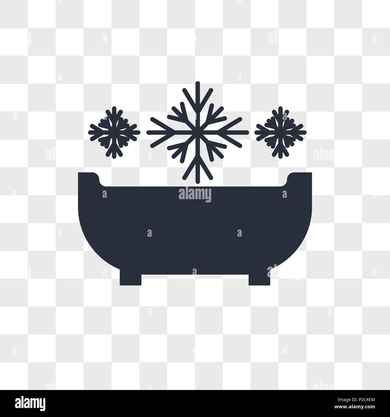Snow bath vector icon isolated on transparent background, Snow bath ...