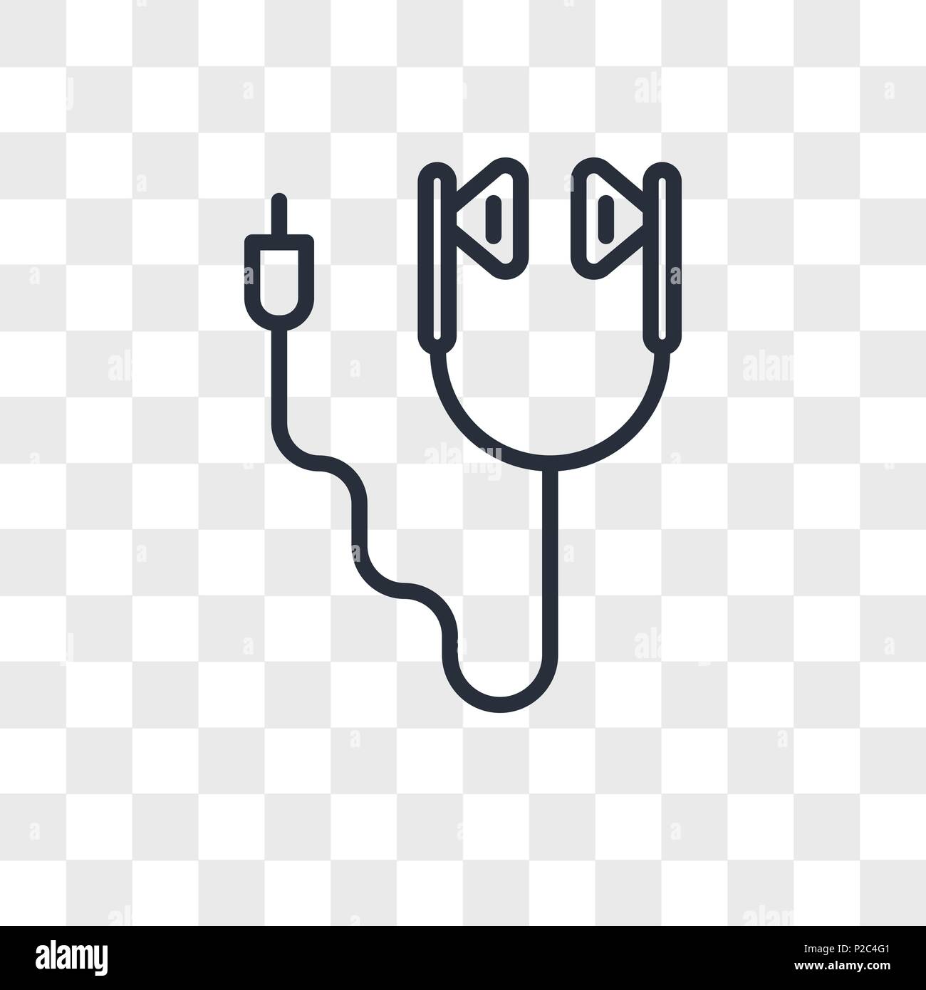 Black white earbuds icon Stock Vector Images - Alamy