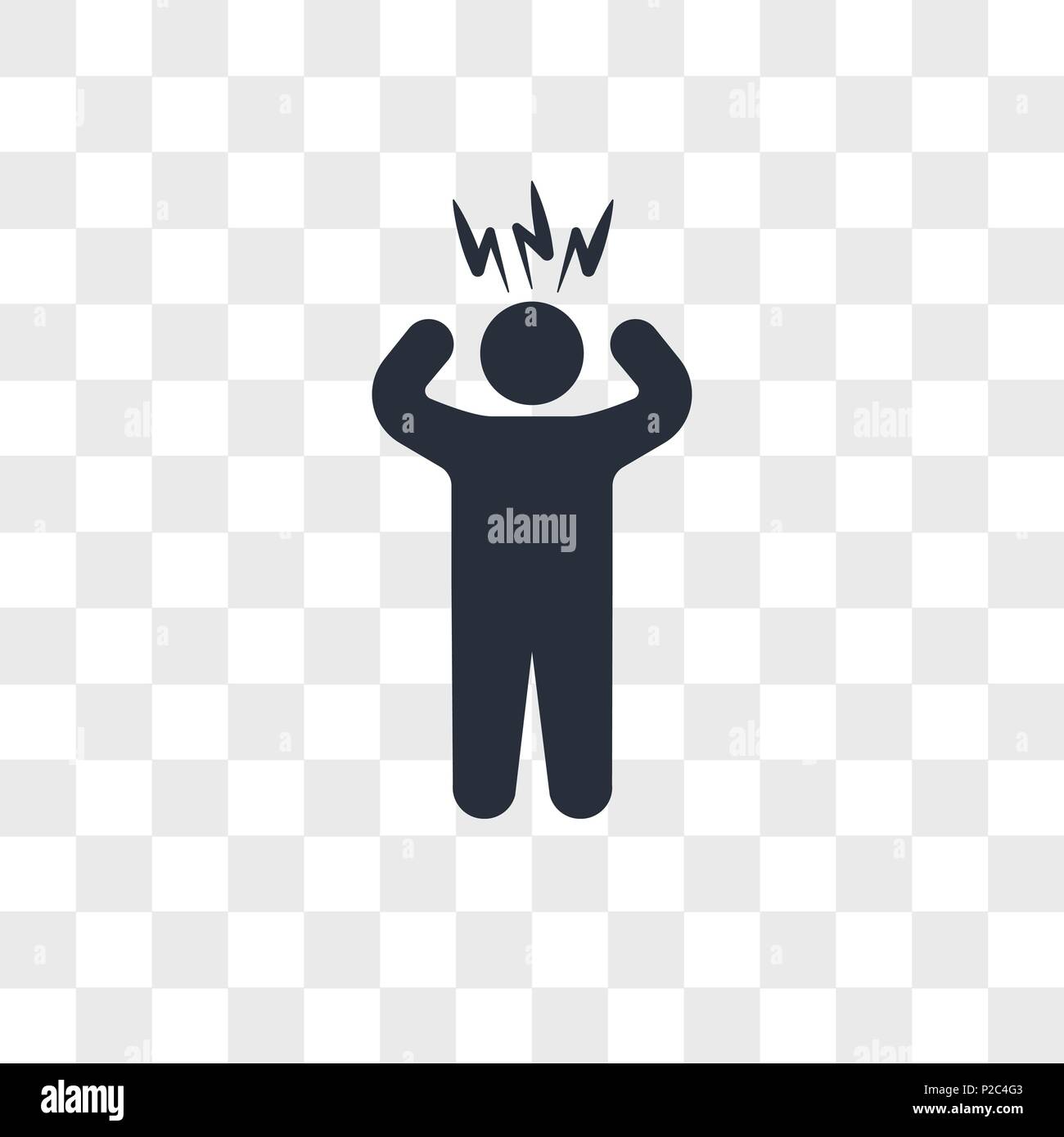 Surprised Man vector icon isolated on transparent background, Surprised ...