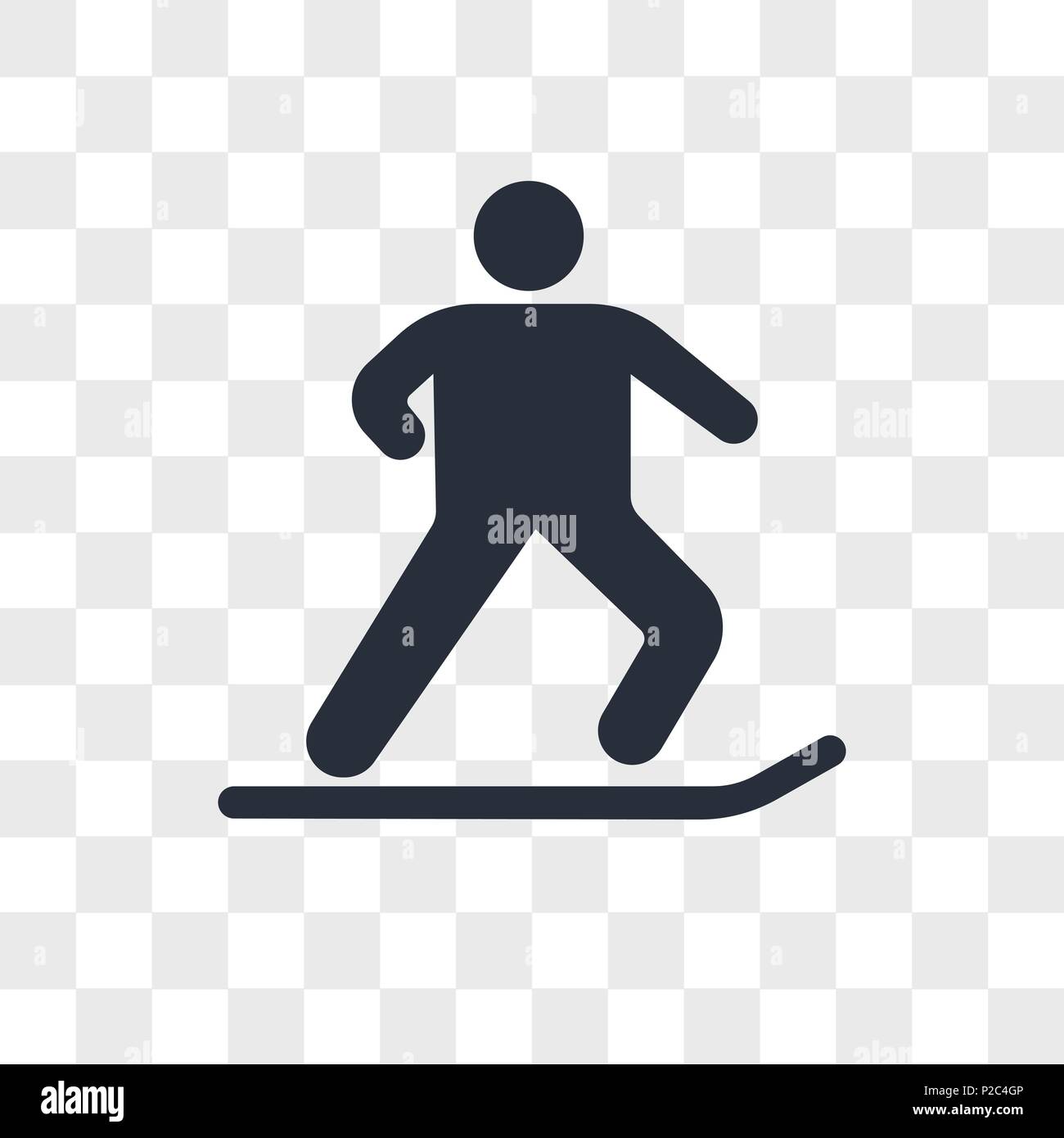 Jumping with ski vector icon isolated on transparent background ...