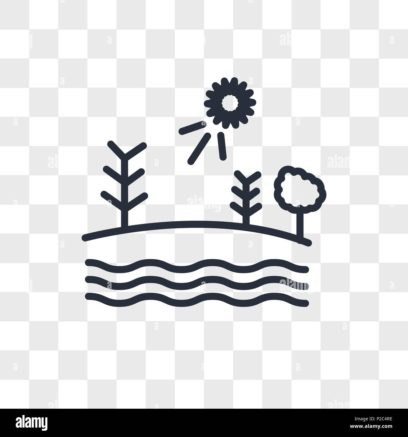 Forest vector icon isolated on transparent background, Forest logo ...
