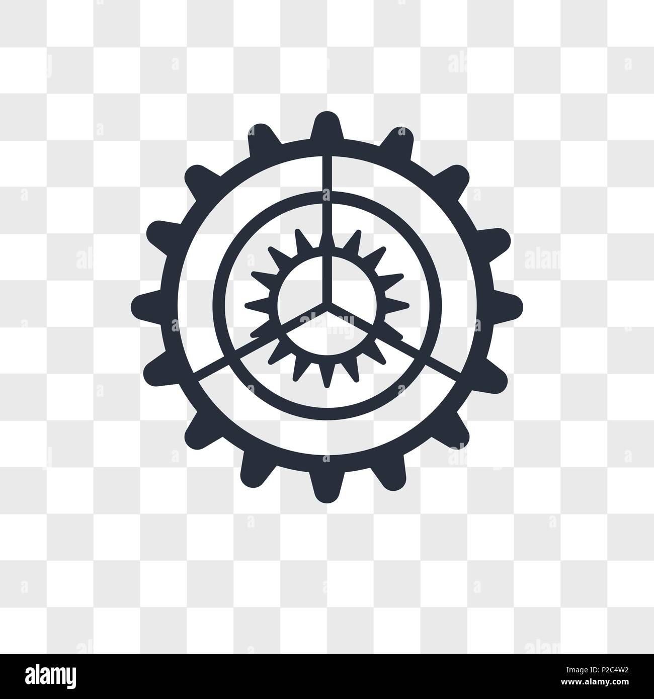 settings vector icon isolated on transparent background, settings logo ...