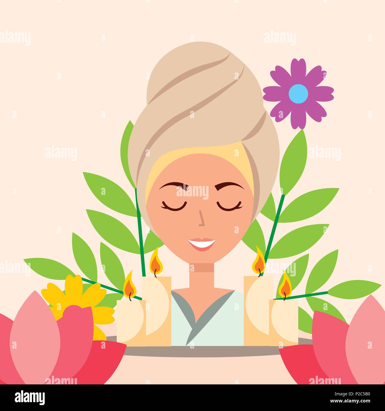 woman spa wellness Stock Vector Image & Art - Alamy