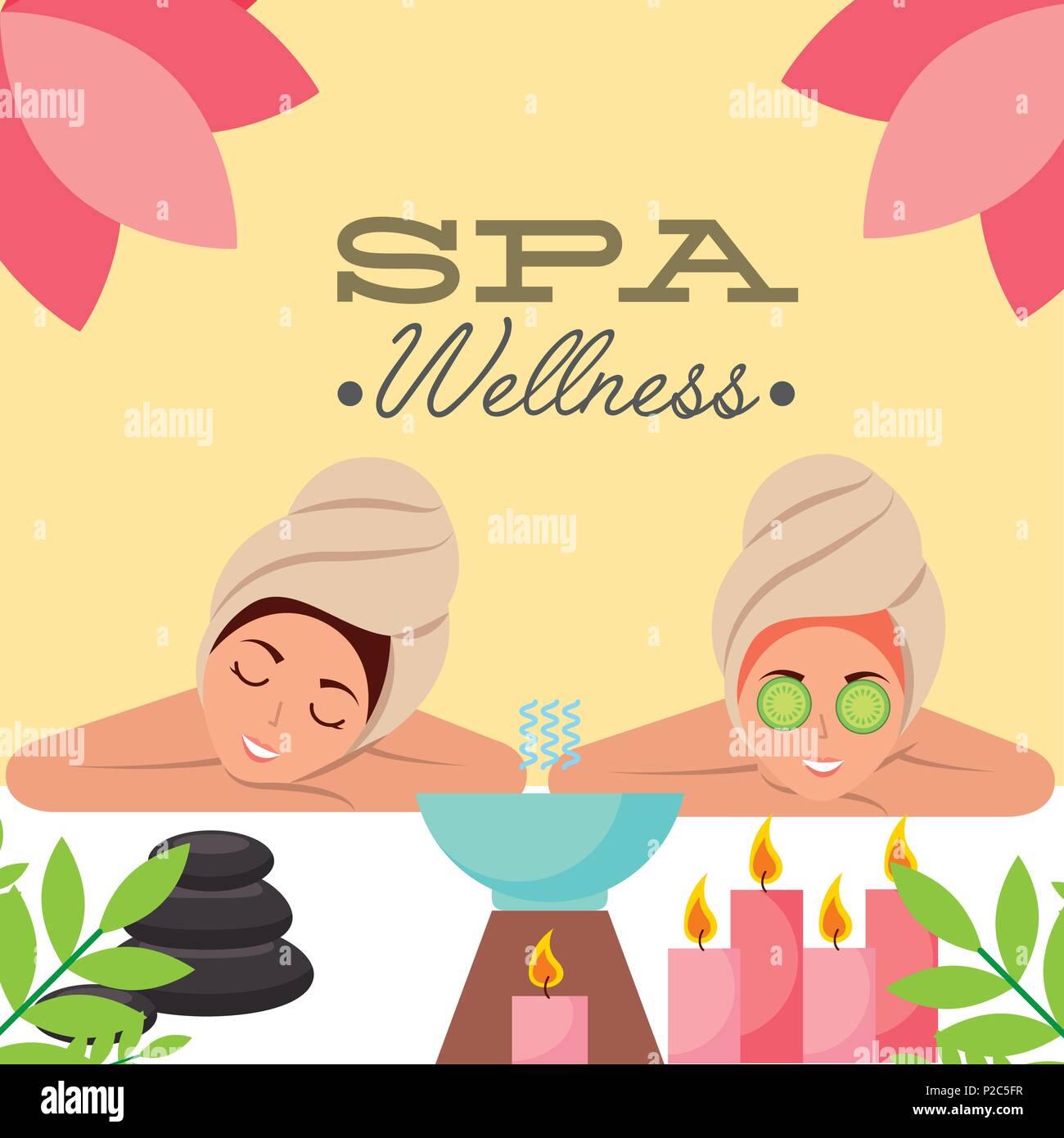 woman spa wellness Stock Vector Image & Art - Alamy