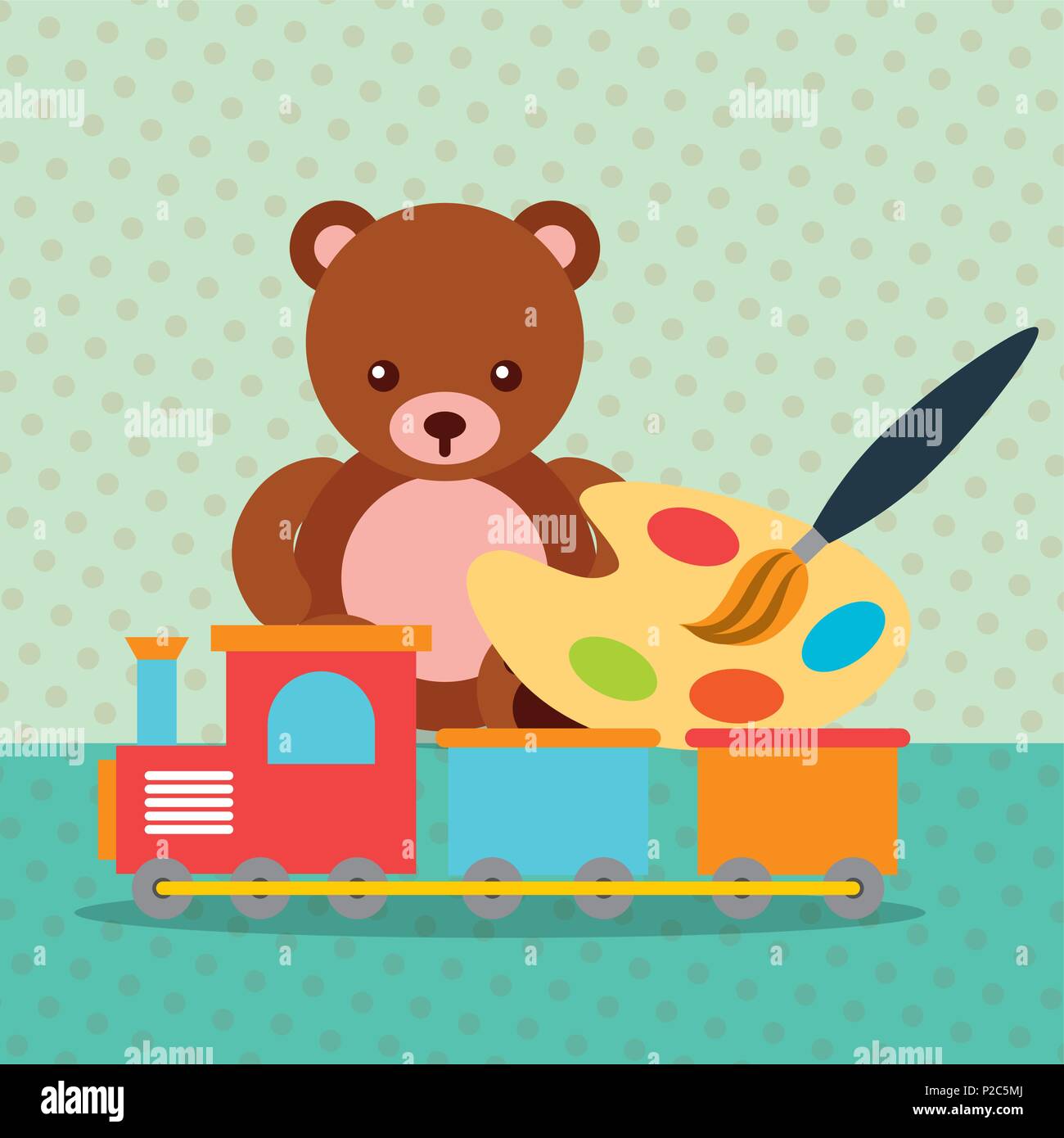 Child teddy bear plane Stock Vector Images - Alamy