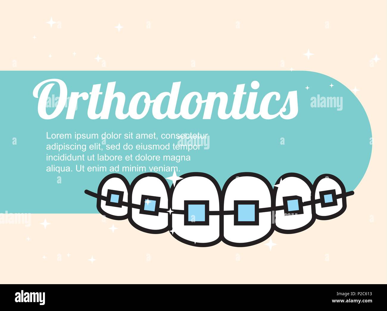 orthodontics dental care banner Stock Vector Image & Art - Alamy