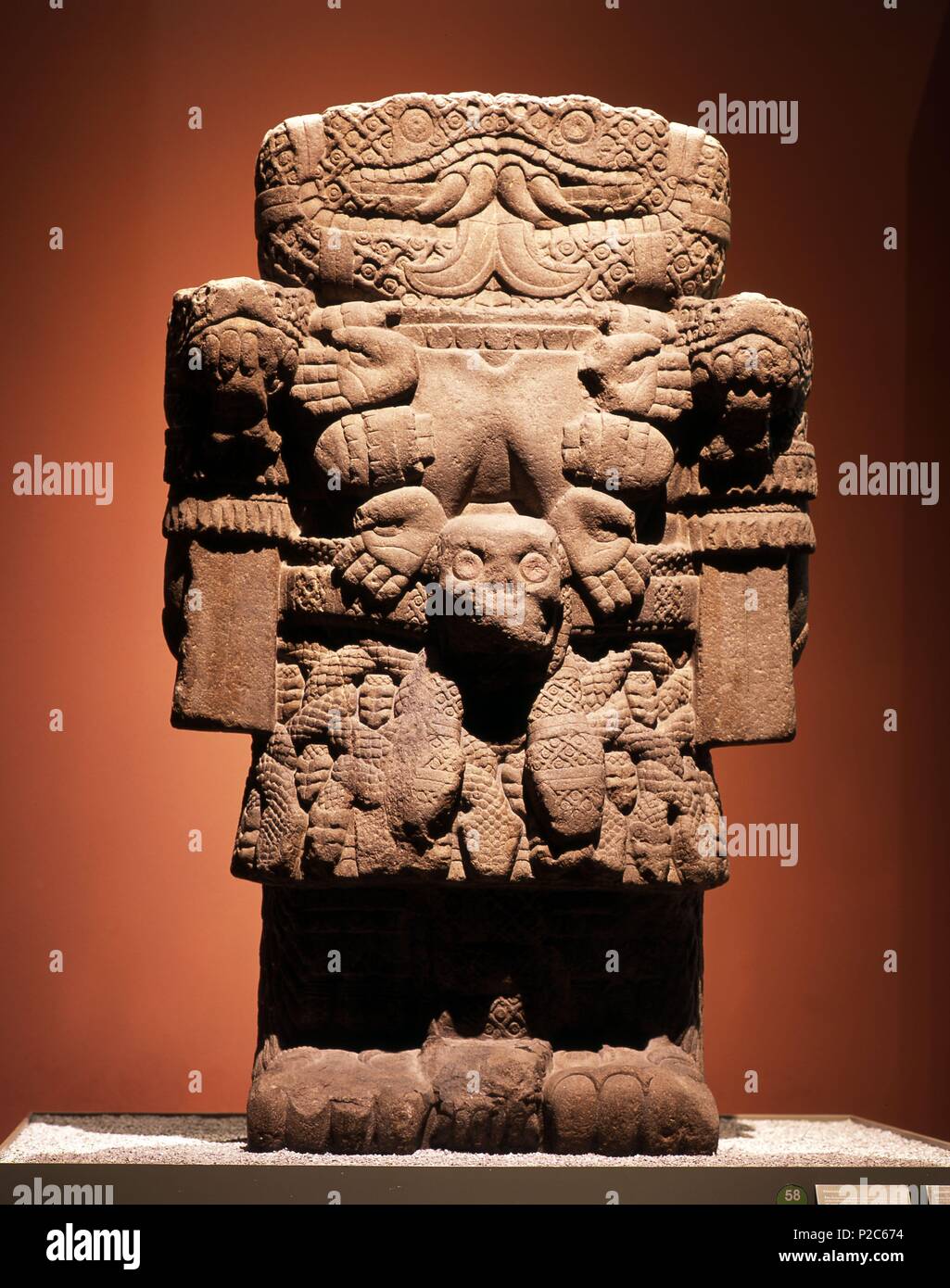 Mexico.Mexico D.F. .Museo Nacional de Antropologia.Coatlicue (Diosa ...