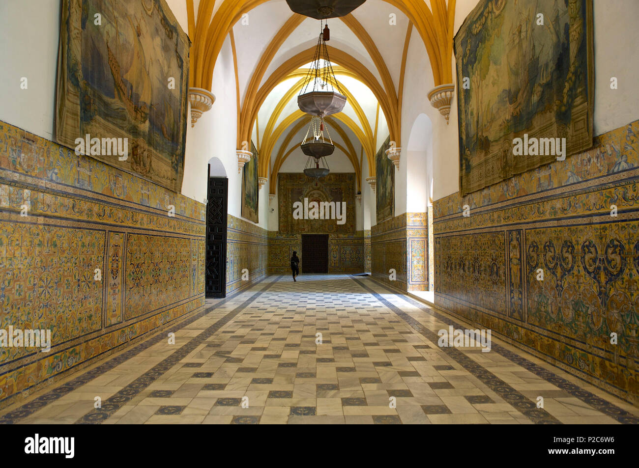 Gothic Spanish Tiles SPANISH SCHOOL, MID 19TH CENTURY. Interior Of A