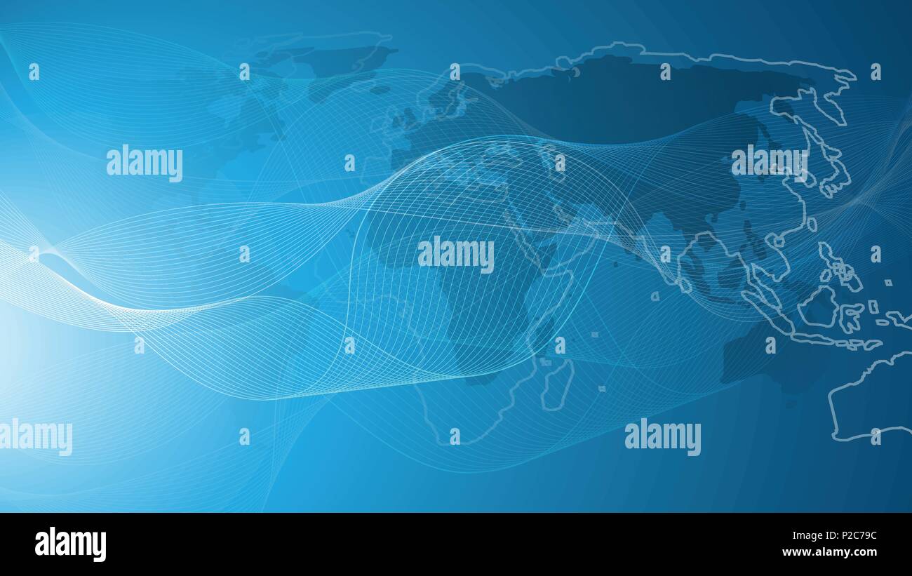 Futuristic Global Business, Cloud Computing, Digital Network ...