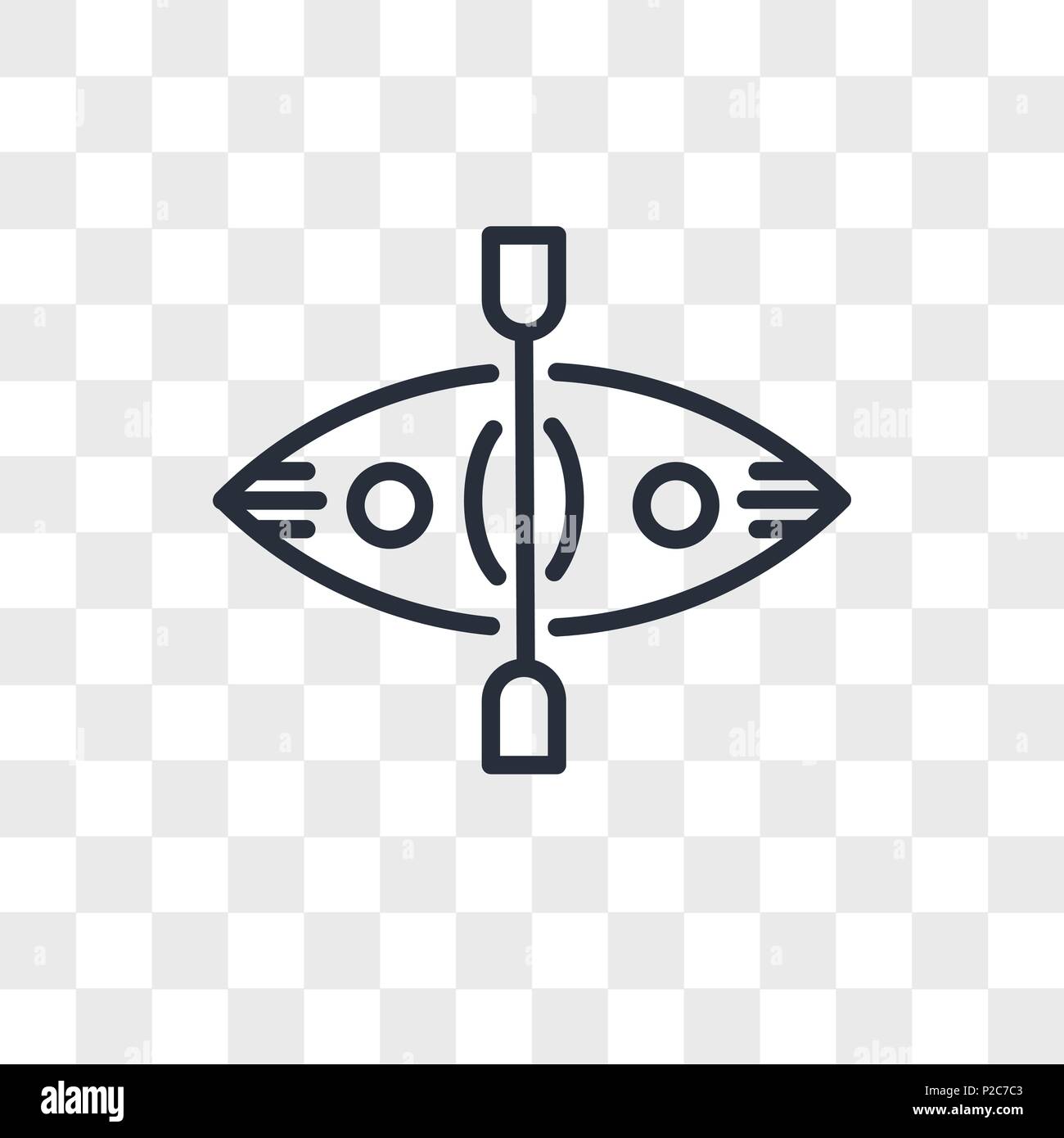 Kayak vector icon isolated on transparent background, Kayak logo ...