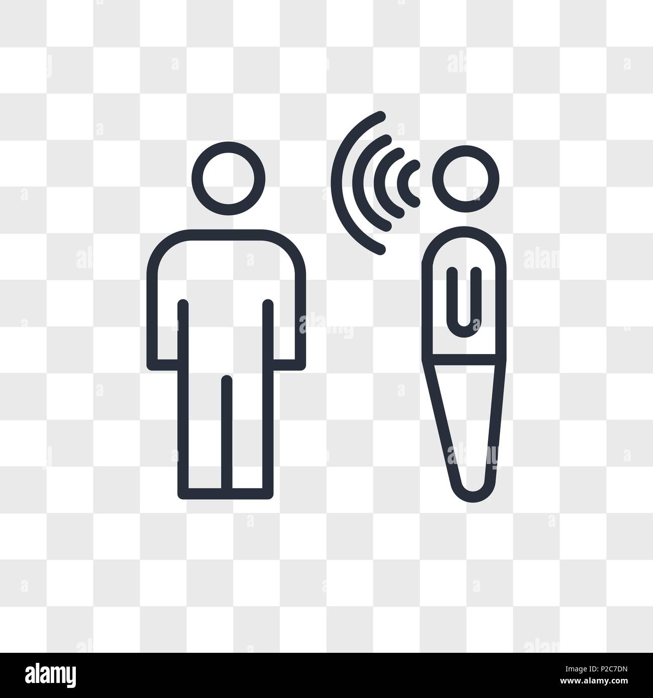 speech therapy vector icon isolated on transparent background, speech ...