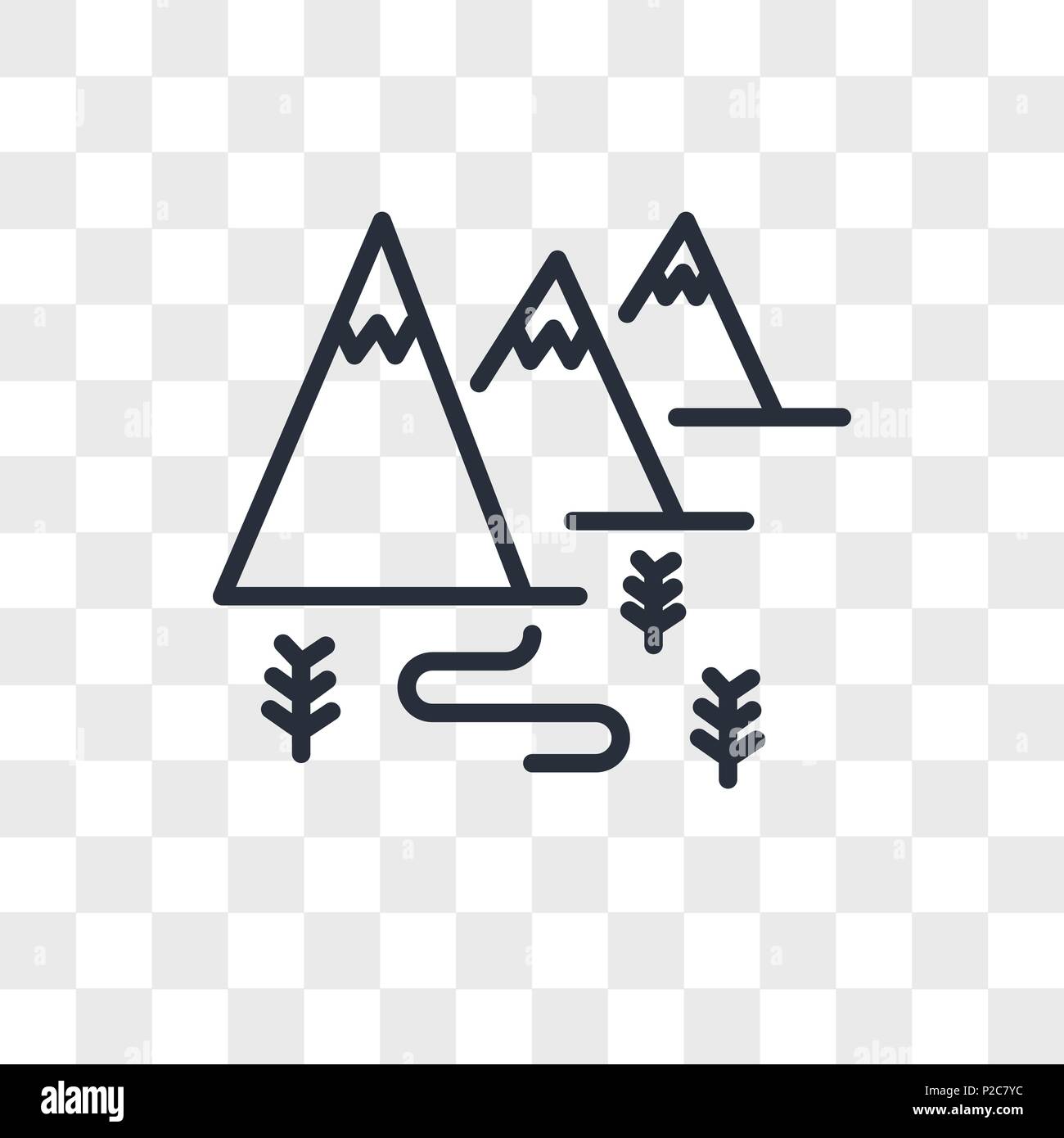 Hiking vector icon isolated on transparent background, Hiking logo ...