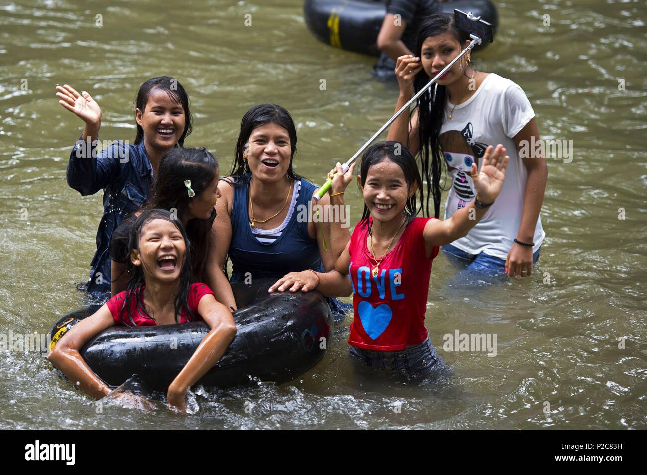 Myanmar, Mandalay Division, Pyin Oo Lwin, a day out at the Be Fall ...