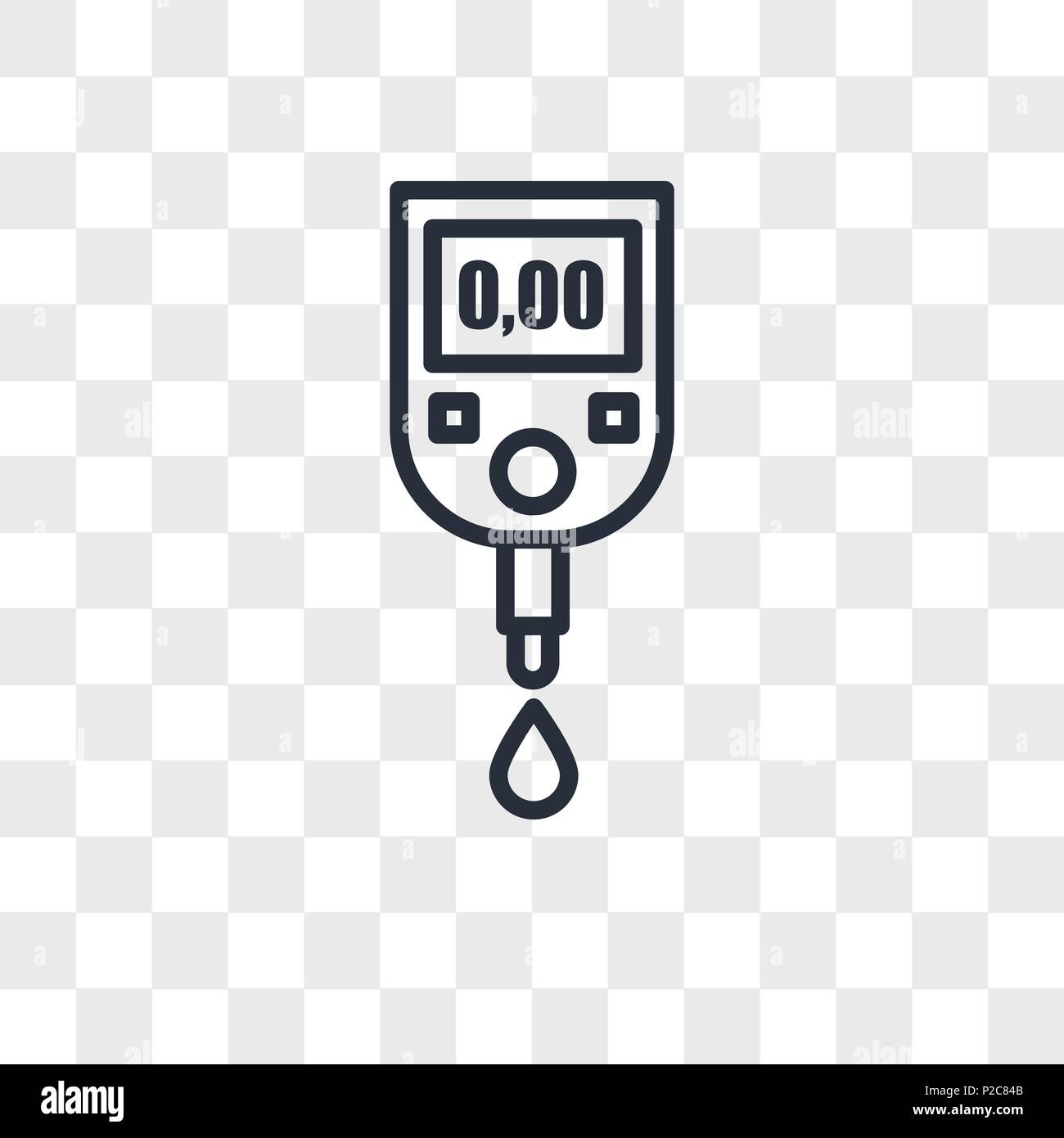 blood sugar vector icon isolated on transparent background, blood sugar ...