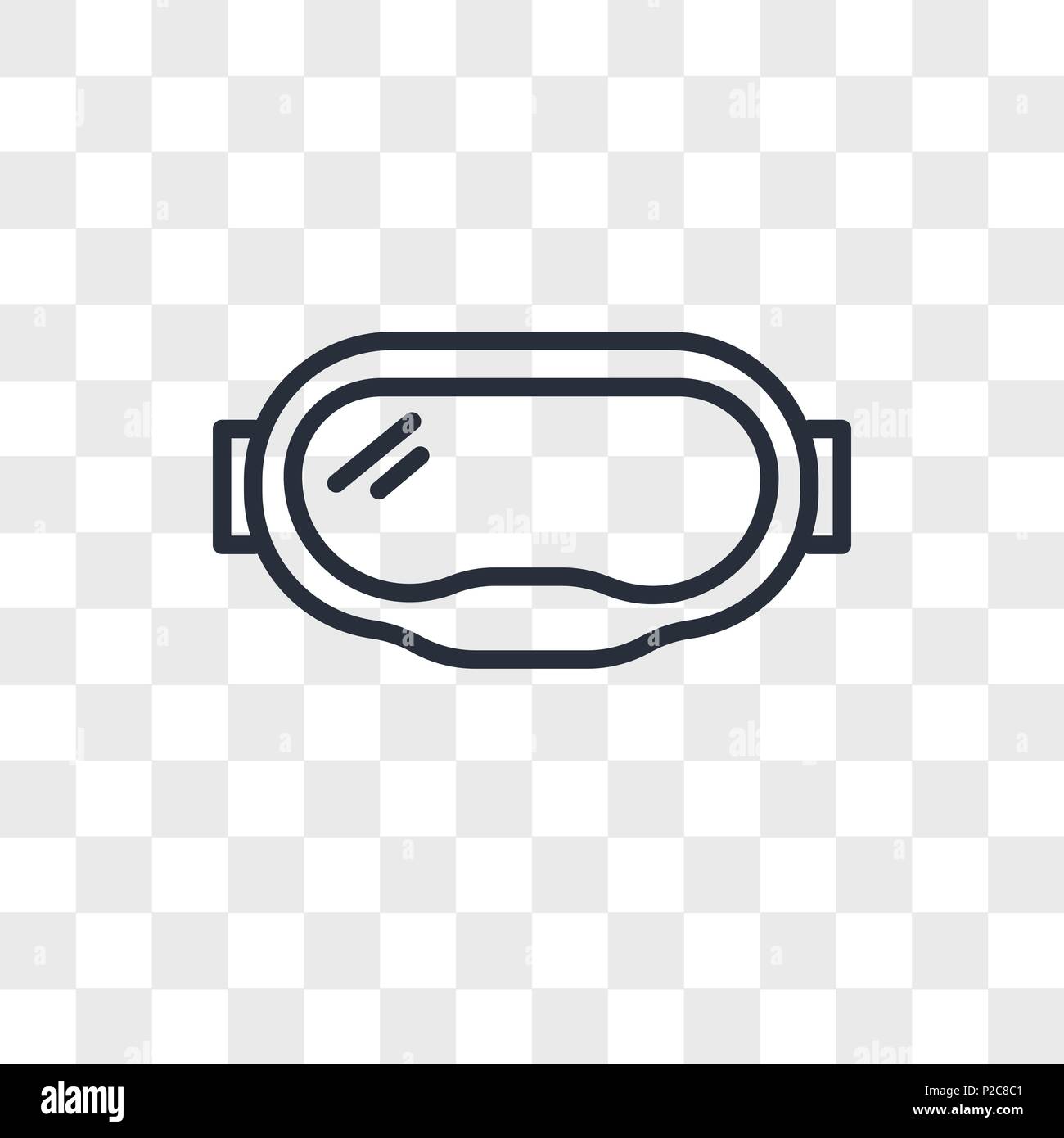 Goggles vector icon isolated on transparent background, Goggles logo ...