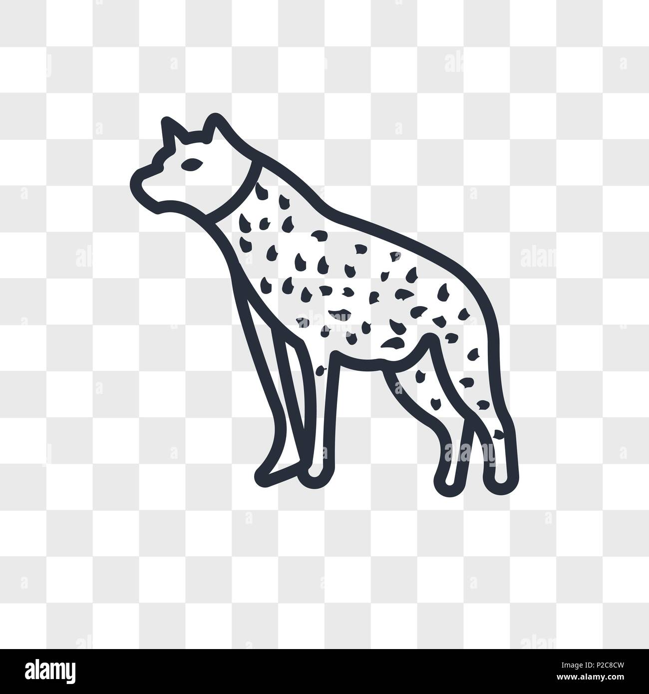 hyena vector icon isolated on transparent background, hyena logo ...