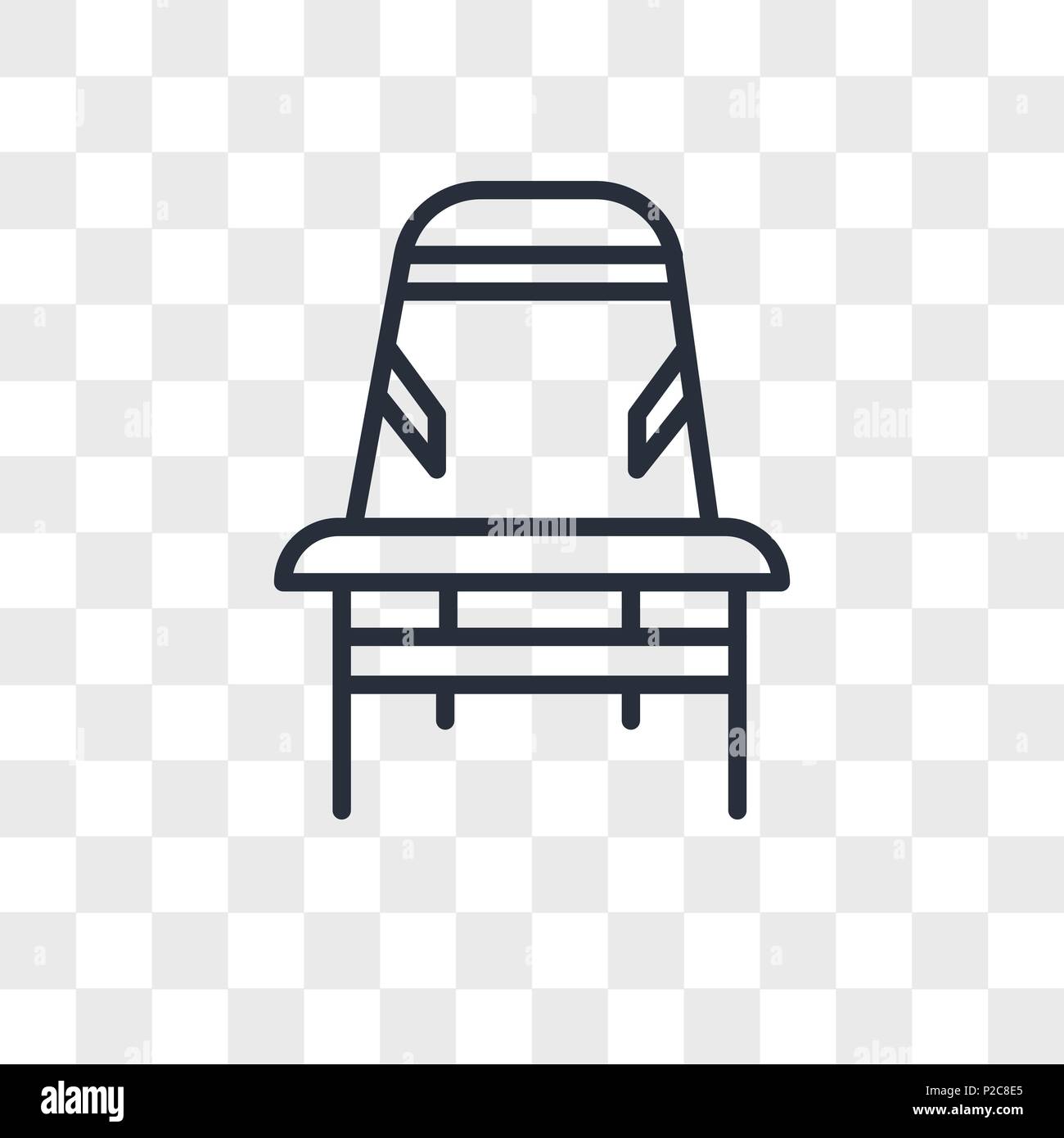 Desk chair vector icon isolated on transparent background, Desk chair ...