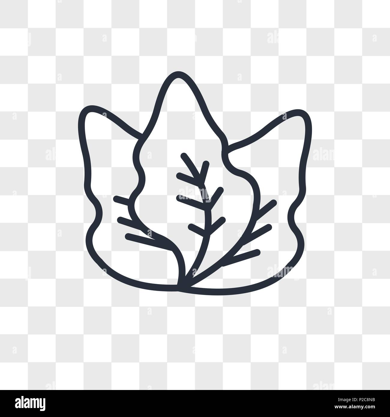 kale vector icon isolated on transparent background, kale logo concept ...