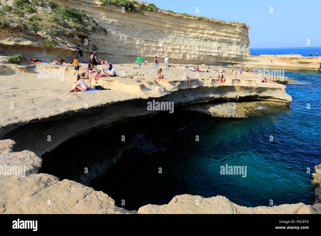 St Peter’s Pool, natural swimming pool, Marsaxlokk town, Delimara Point ...
