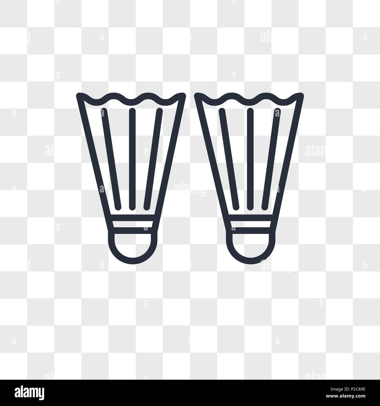 Flippers vector icon isolated on transparent background, Flippers logo ...
