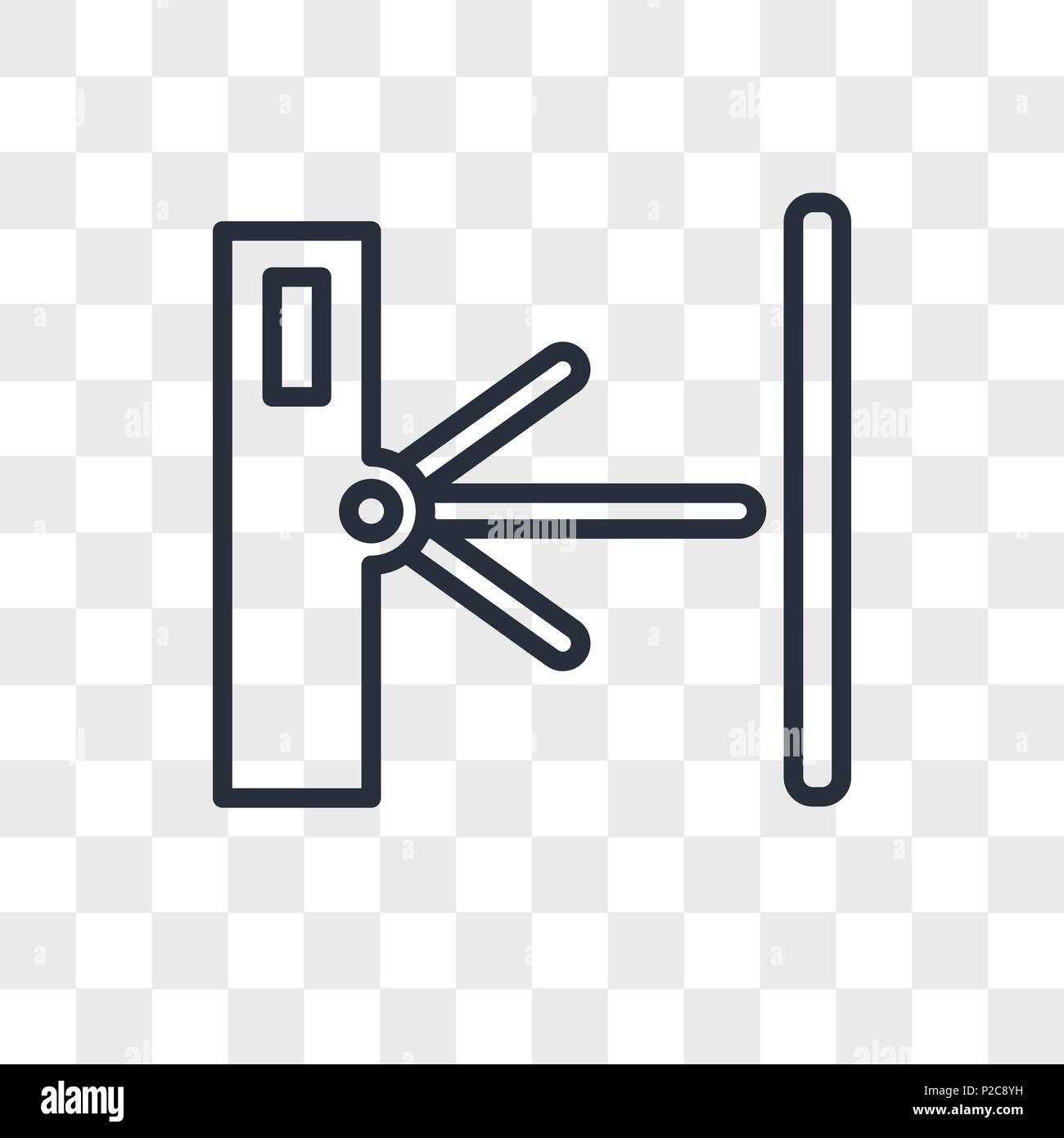 turnstile vector icon isolated on transparent background, turnstile ...