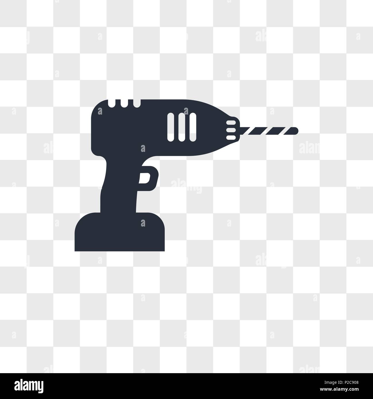 Driller vector icon isolated on transparent background, Driller logo ...