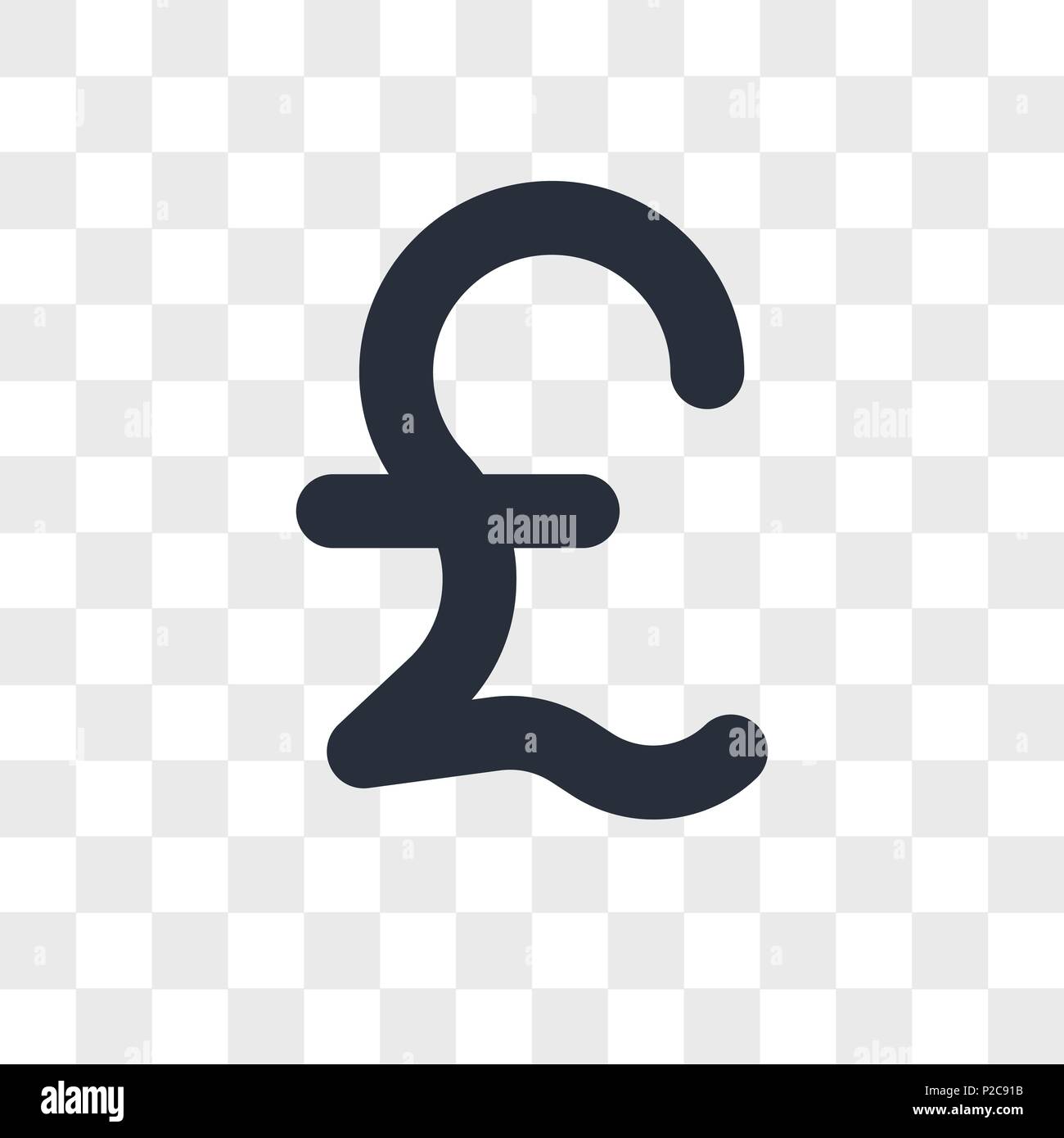 Great Britain currency vector icon isolated on transparent background ...