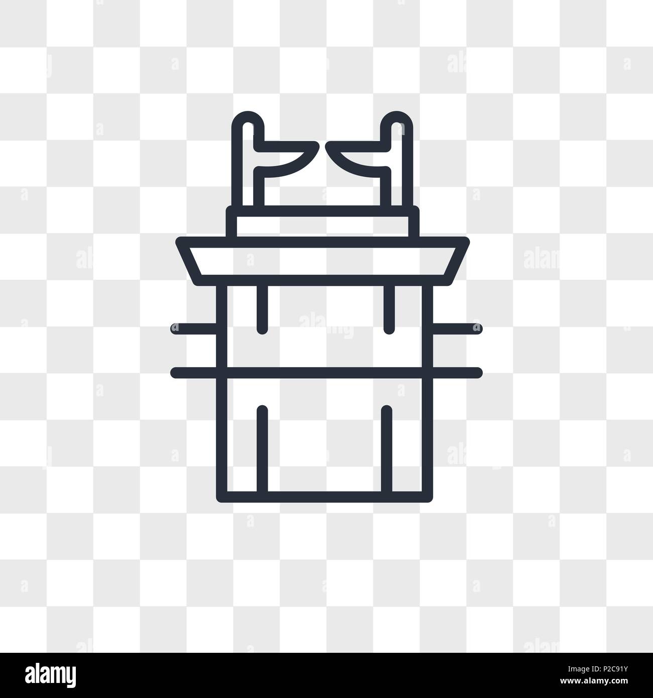 Ark of the Convenant vector icon isolated on transparent background ...
