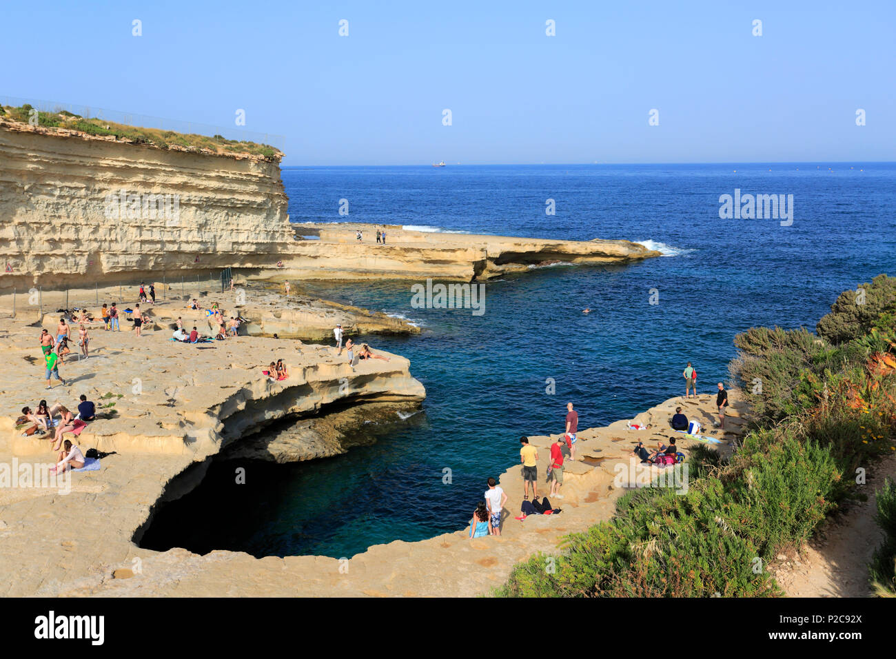 St Peter’s Pool, natural swimming pool, Marsaxlokk town, Delimara Point ...