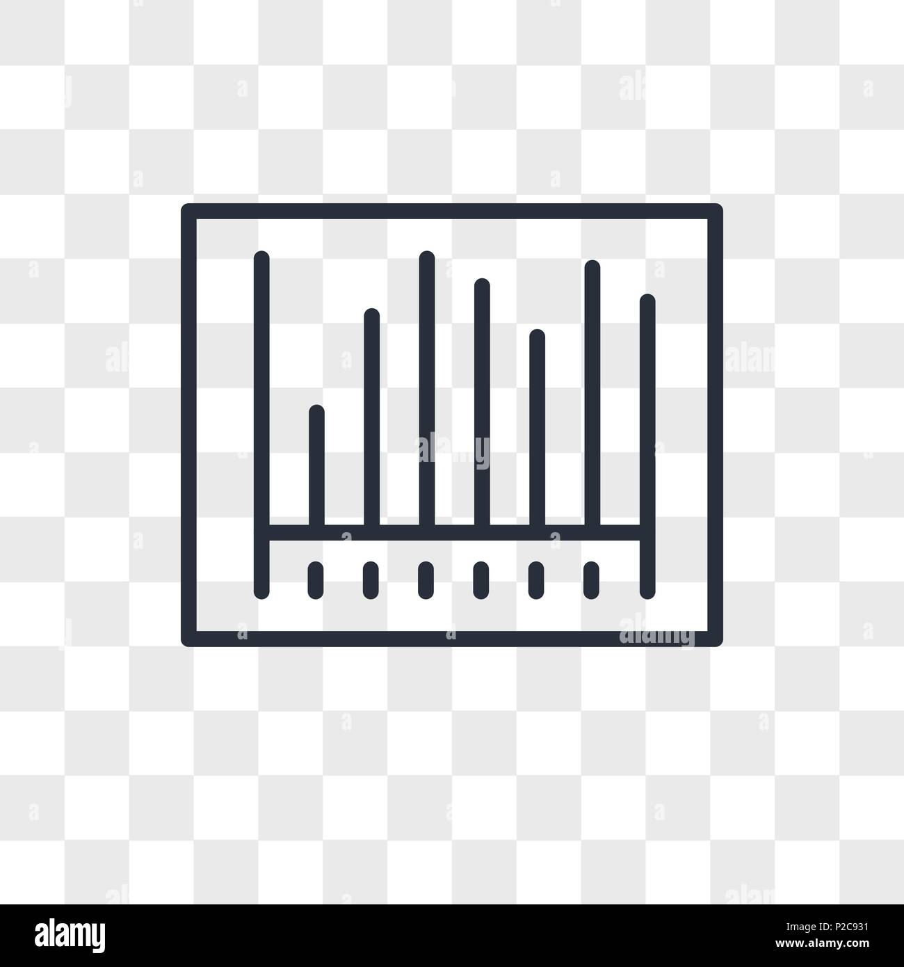 Barcode vector icon isolated on transparent background, Barcode logo ...