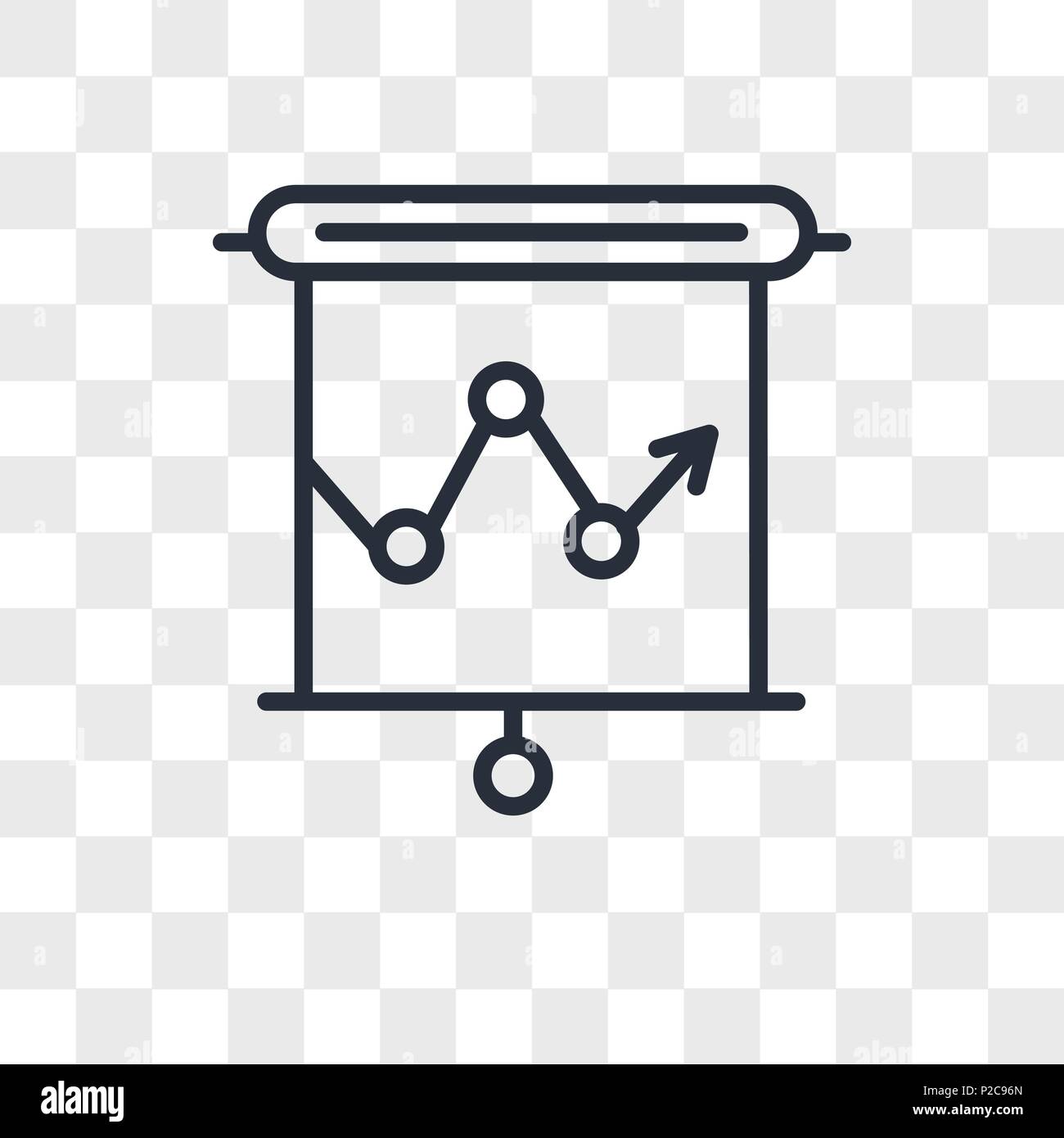 Presentation vector icon isolated on transparent background ...