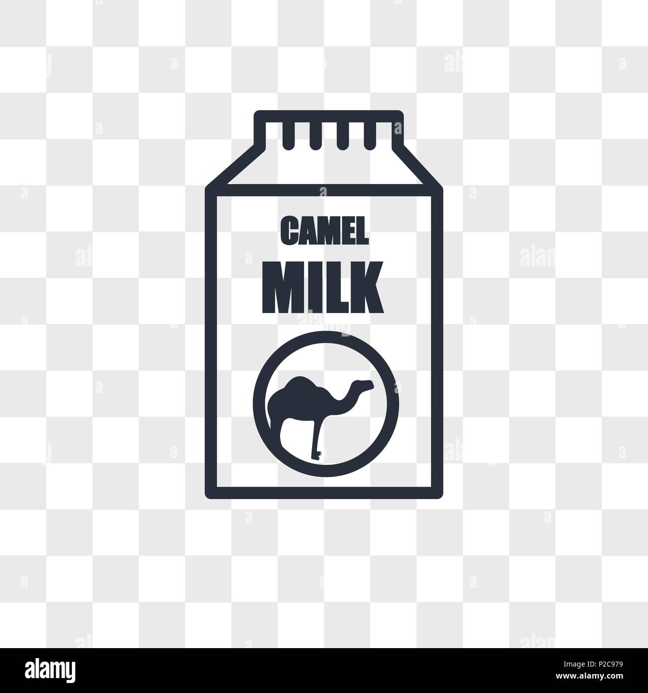 camel milk vector icon isolated on transparent background, camel milk ...