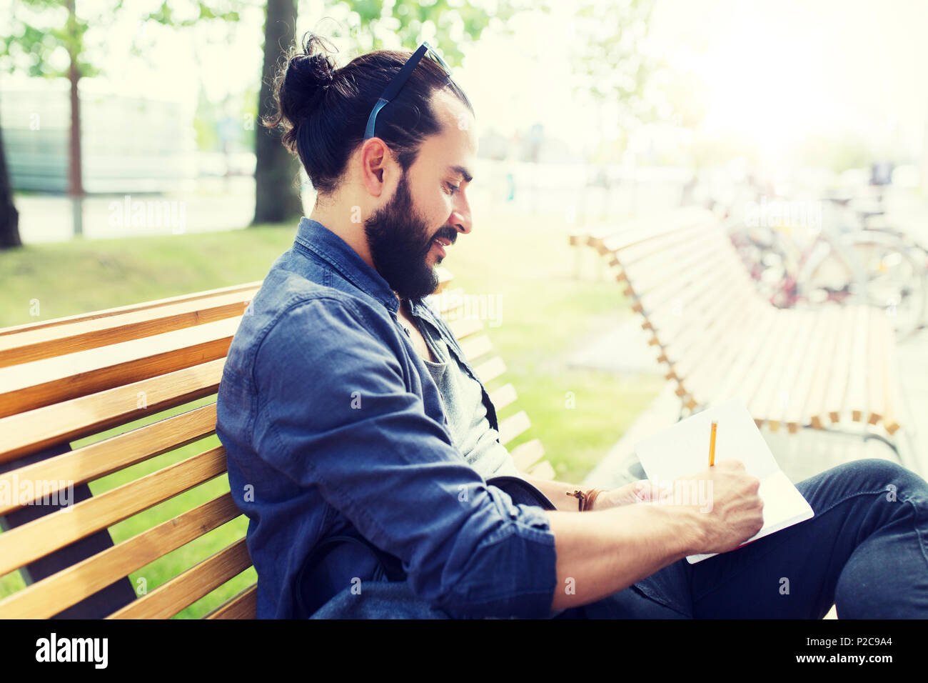 Man diary writing hi-res stock photography and images - Alamy