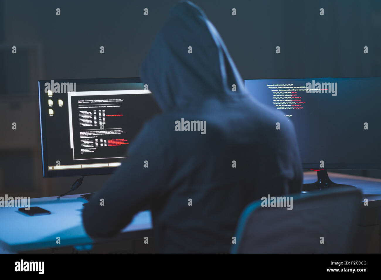 hacker using computer virus for cyber attack Stock Photo - Alamy