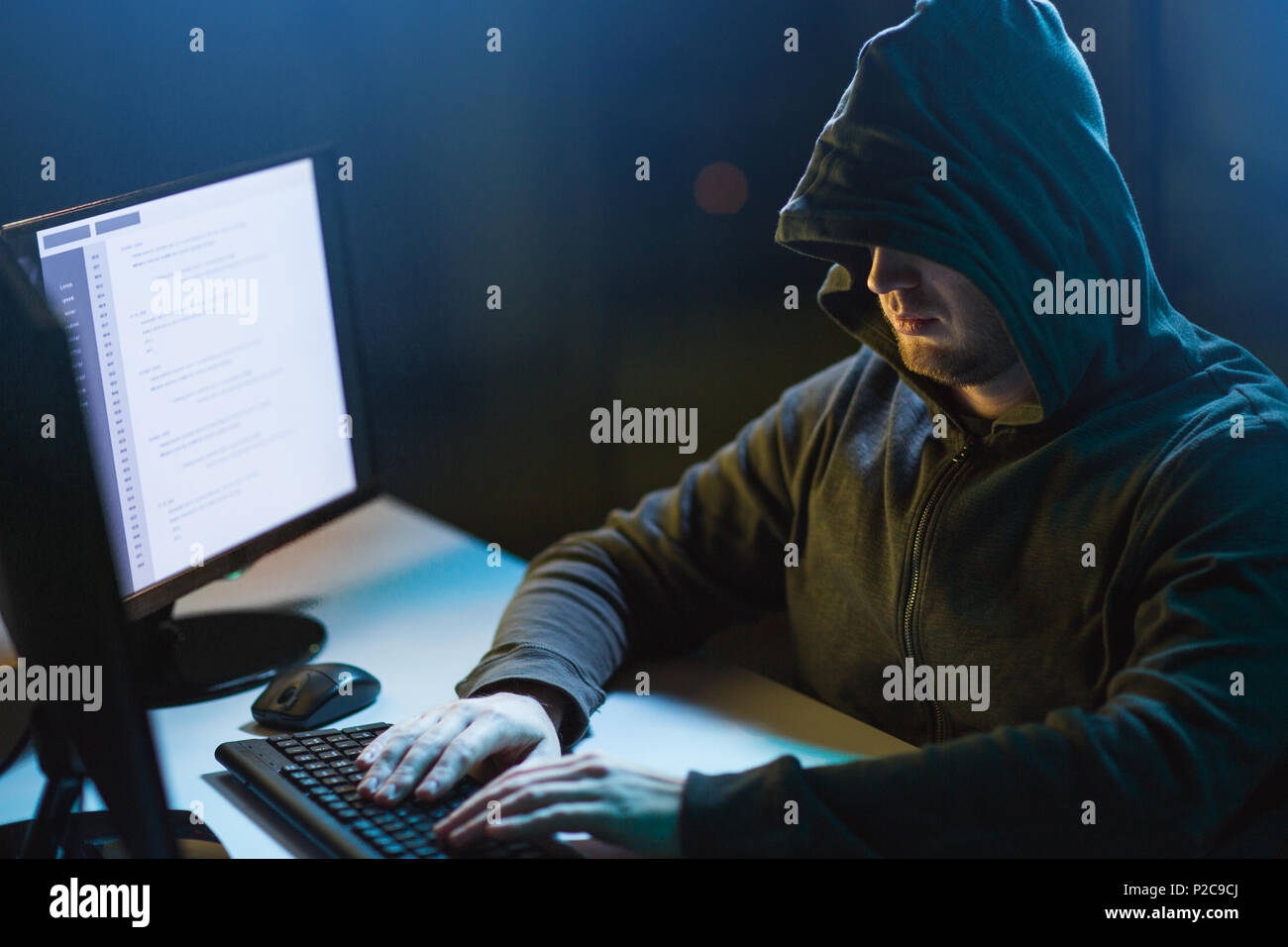 hacker using computer virus for cyber attack Stock Photo - Alamy