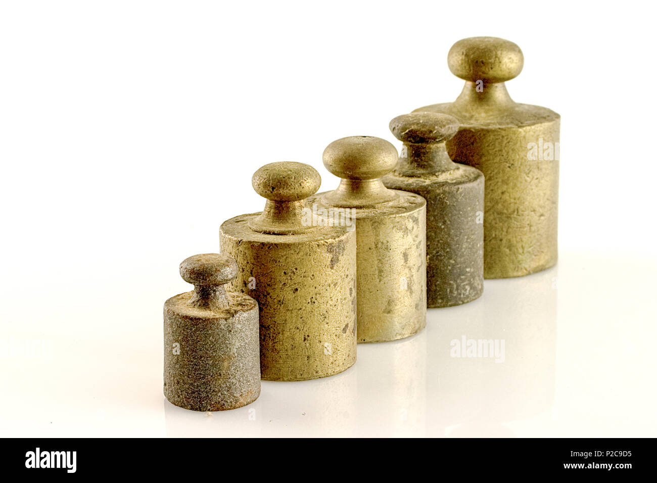old weights from scales Stock Photo - Alamy