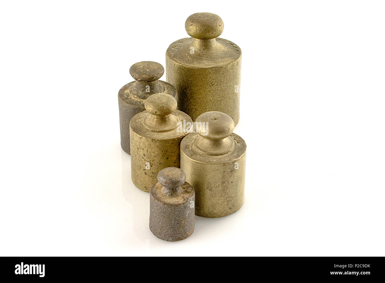 old weights from scales Stock Photo - Alamy