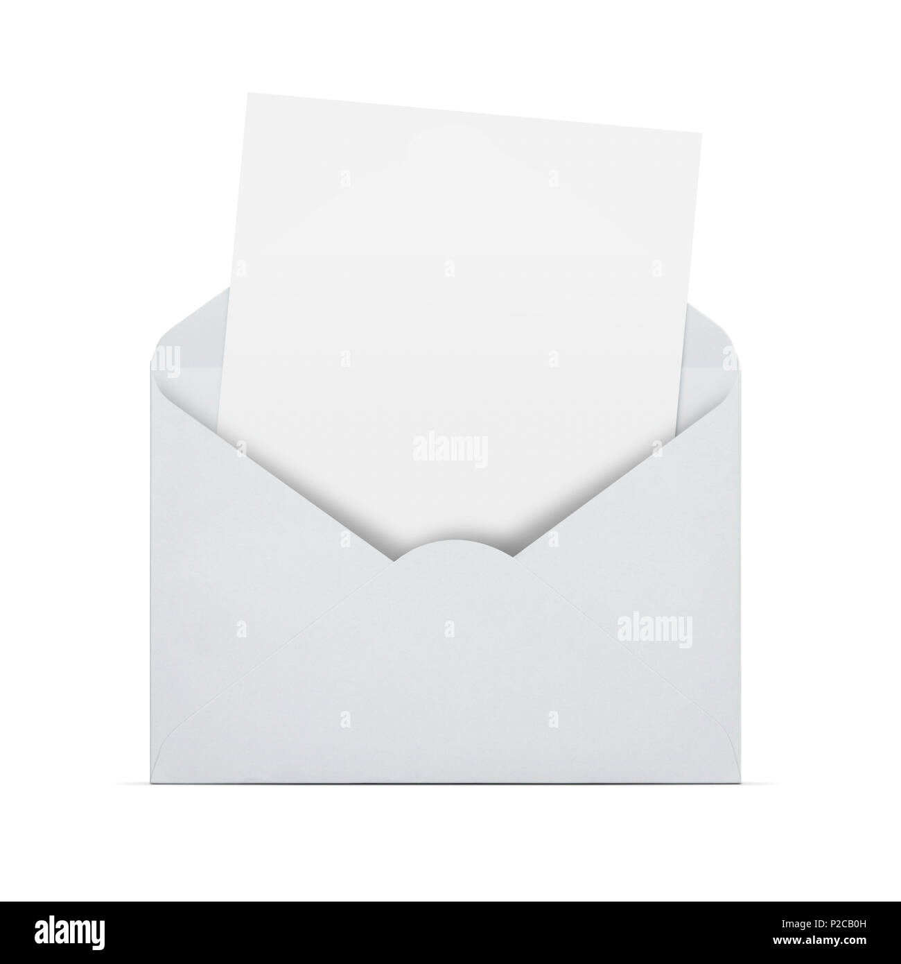 Blank envelope on white background hi-res stock photography and images ...