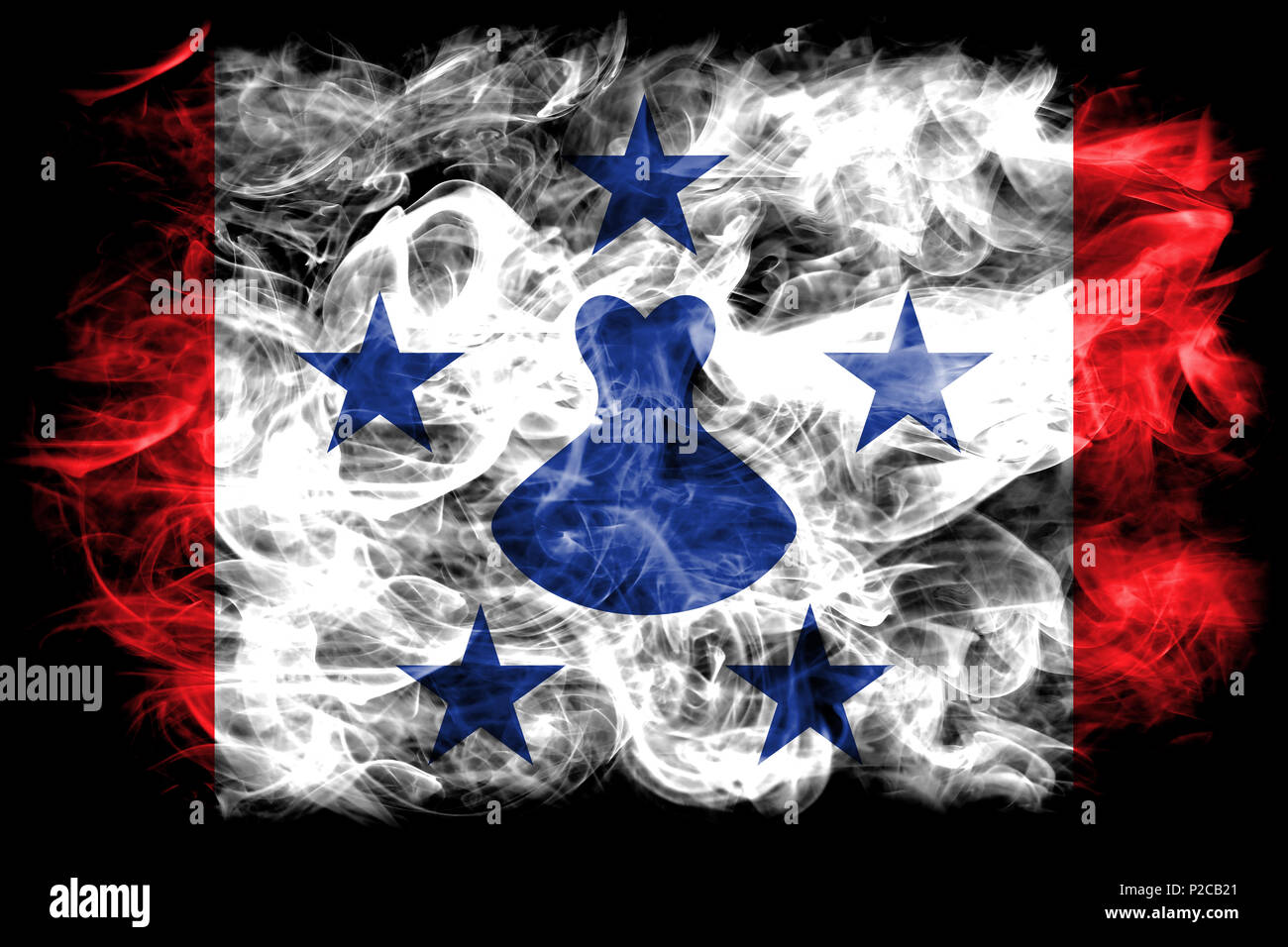 Austral Islands smoke flag, islands in French Polynesia Stock Photo - Alamy