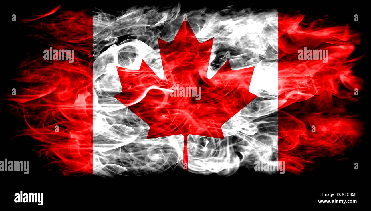 Canada smoke flag Stock Photo - Alamy