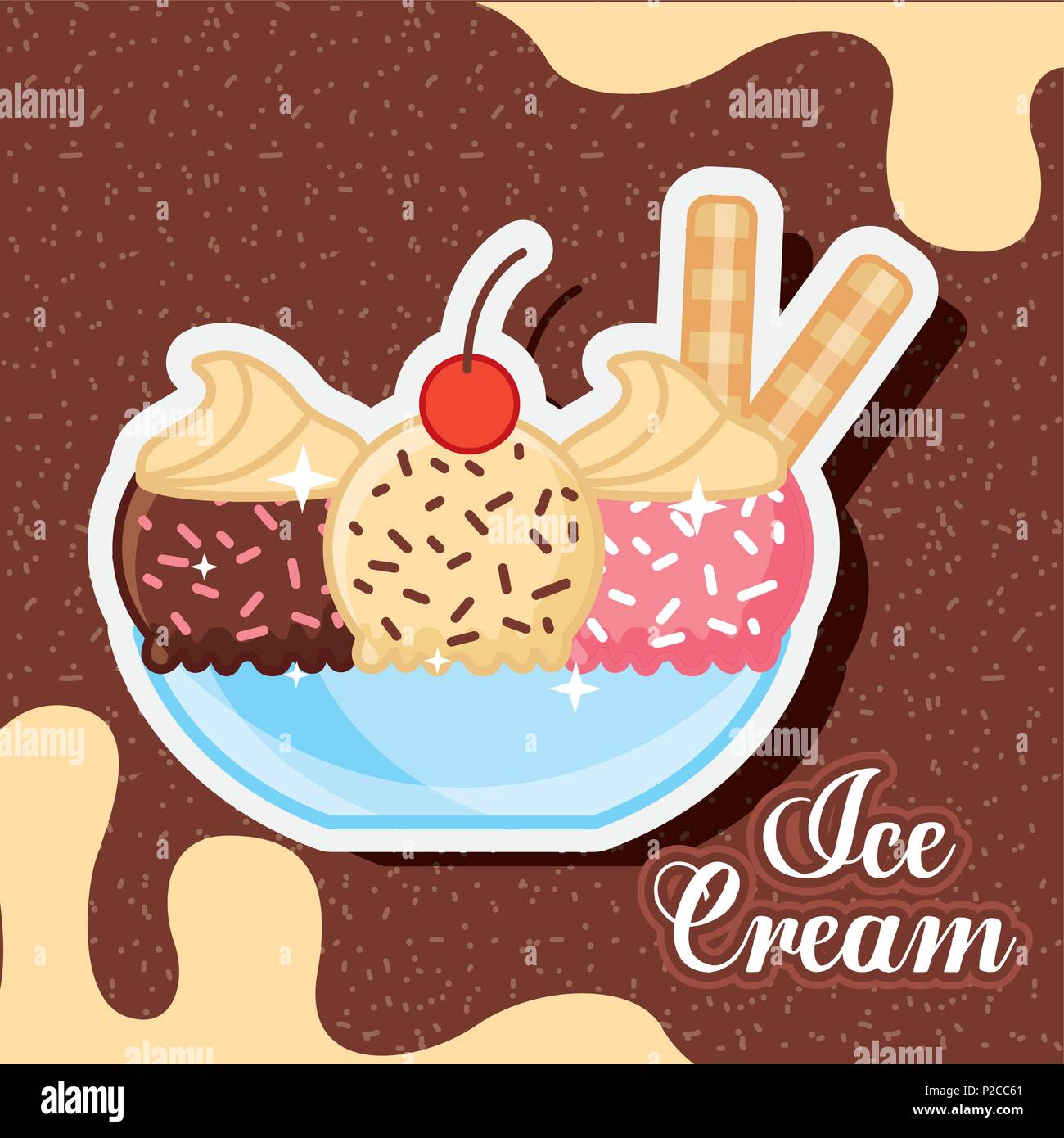 ice scream kawaii Stock Vector Image & Art - Alamy