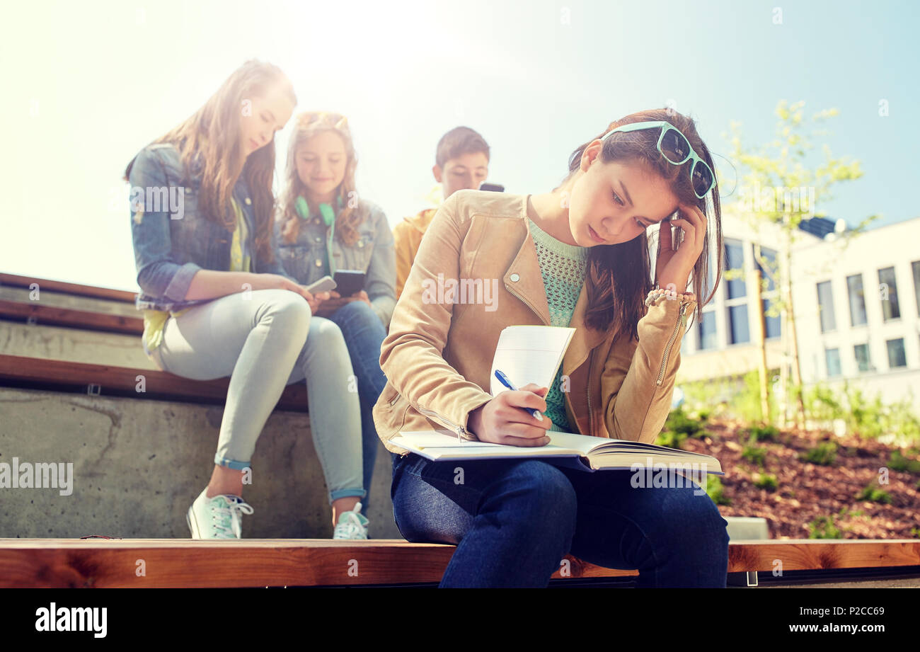 student girl suffering of classmates mockery Stock Photo - Alamy